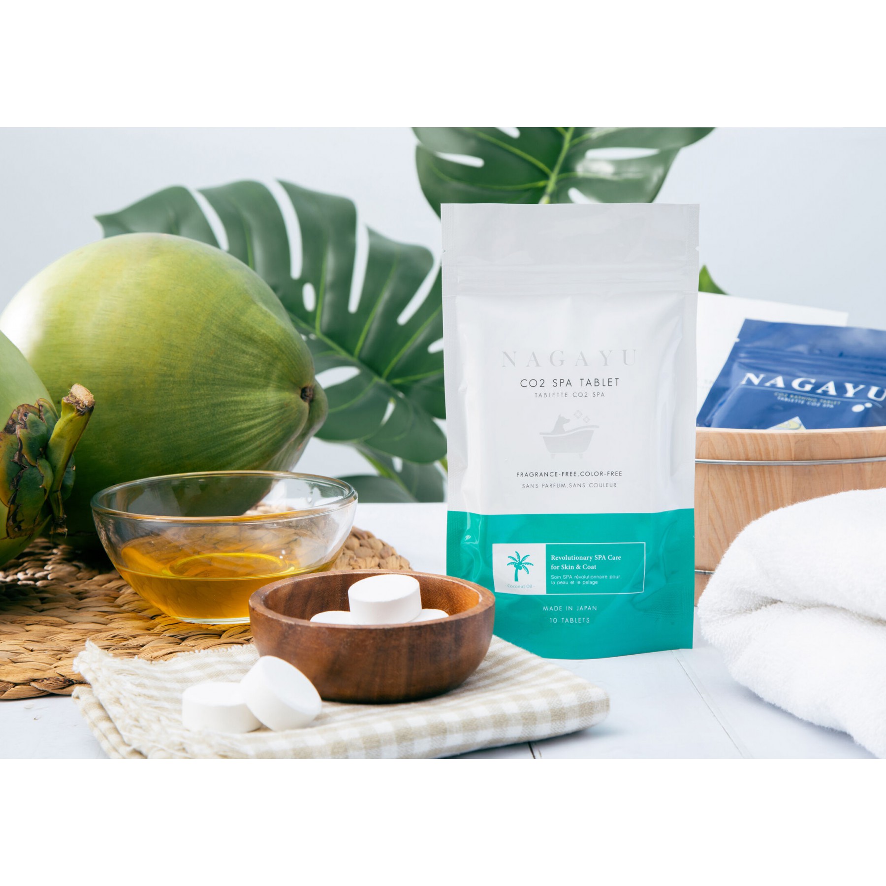 Nagayu Carbonated Spa Tablet - coconut oil| 10db